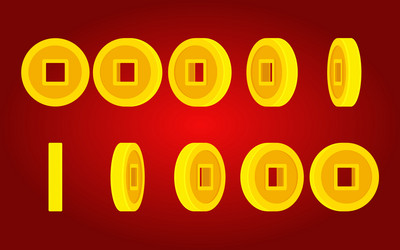 Turkish lira coin rotating animation sprite sheet Vector Image