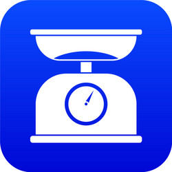 Weight scale icon digital blue Royalty Free Vector Image