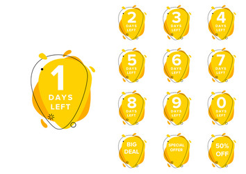 Number days left countdown template Royalty Free Vector