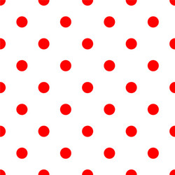 Red and white polka dot seamless repeating pattern
