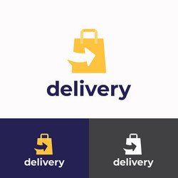 Cake delivery logo template Royalty Free Vector Image