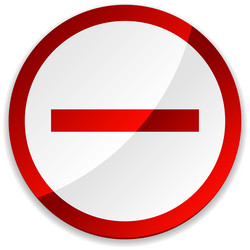 Cartoon prohibition restriction sign over Vector Image