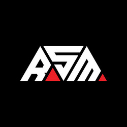 Rsm triangle letter logo design Royalty Free Vector Image