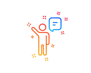 Agent talk line icon business management sign Vector Image
