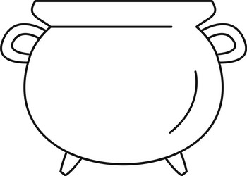 Witch cauldron witchcraft magic icon for esoteric Vector Image