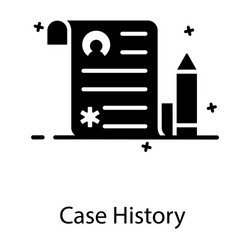 Case history Royalty Free Vector Image - VectorStock