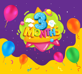 3 months baby Royalty Free Vector Image - VectorStock