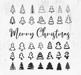 Christmas tree bundle svg Royalty Free Vector Image