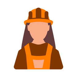 Female engineer worker icon woman cartoon Vector Image