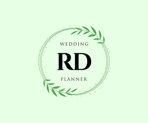 Rd initials letter wedding monogram logos Vector Image