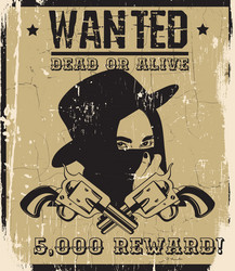 Gangster Wanted Poster Vector Images (over 180)