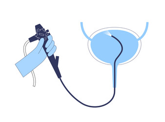 Cystoscopy examination concept Royalty Free Vector Image