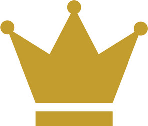 Three point crown thin icon Royalty Free Vector Image