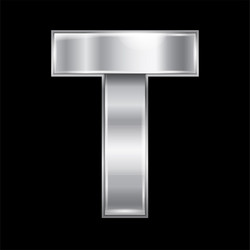Initial letter t logo template colored silver Vector Image