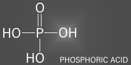 Phosphoric acid mineral acid molecule formula Vector Image