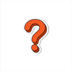 Question mark sticker Royalty Free Vector Image