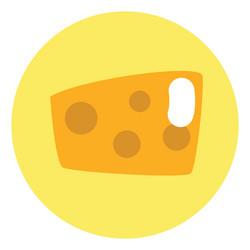 Blue cheese slice on a white background Royalty Free Vector