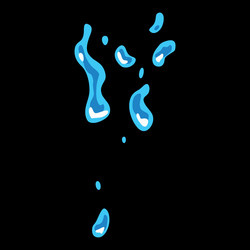 A sprite sheet water trap splash for game Vector Image
