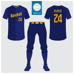 Baseball uniform mockup template design Royalty Free Vector