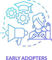 Early adopters concept icon Royalty Free Vector Image