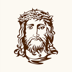 Face of jesus christ Royalty Free Vector Image