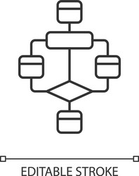 Flow diagram linear icon flowchart process Vector Image