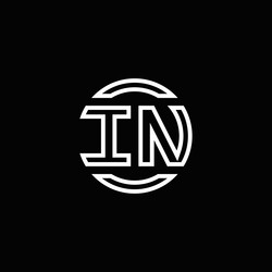 In logo monogram with emblem shape combination Vector Image