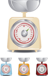 Kitchen scale weight Royalty Free Vector Image