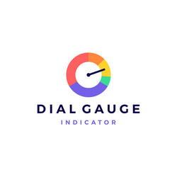 Modern vibrant dial gauge logo icon Royalty Free Vector