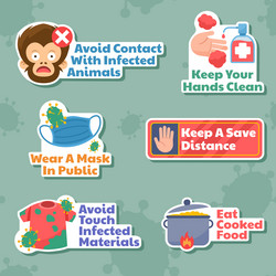 Tips to prevent monkeypox spread information Vector Image