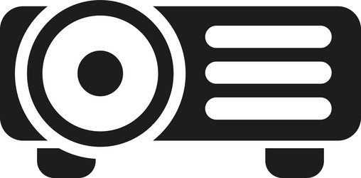 Projector icon presentation symbol flat Royalty Free Vector