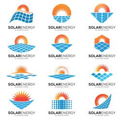 Yellow sun icon set orange summer spring sunshine Vector Image