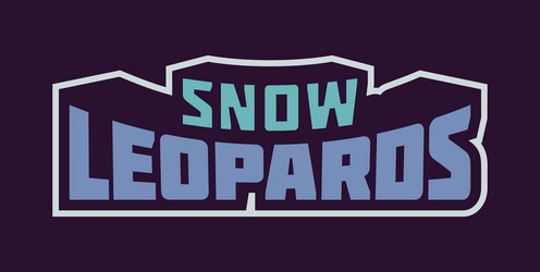 Bold sports font for snow leopard leopard logo Vector Image