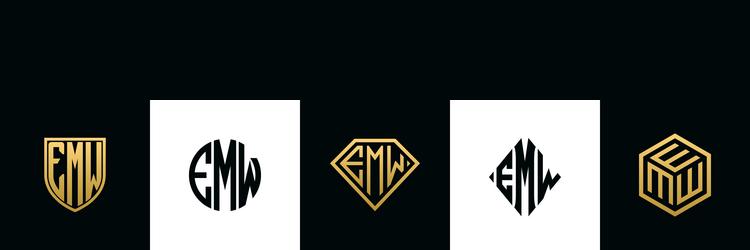 Initial letters eli logo designs bundle Royalty Free Vector