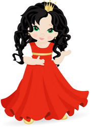 Cute christmas princess Royalty Free Vector Image