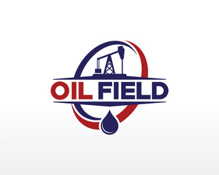 American oil field derrick logo design Royalty Free Vector
