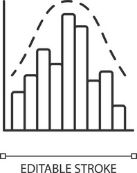 Histogram glyph icon diagram business trade info Vector Image