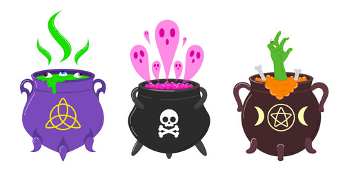 Wizard and cauldron Royalty Free Vector Image - VectorStock