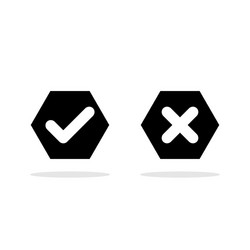 Check and wrong marks tick and cross marks Vector Image