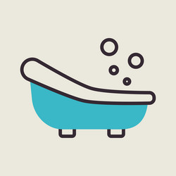 Cute litte baby bath isolated icon graph symbol Vector Image