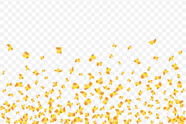 Golden confetti on transparent background Vector Image