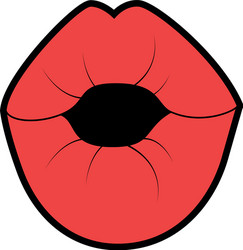 Lips pop art cartoon Royalty Free Vector Image