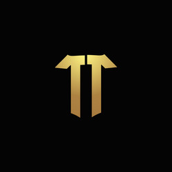 Bs logo monogram with gold colors and shield Vector Image