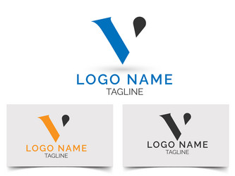 Uv letter logo design v u vu Royalty Free Vector Image