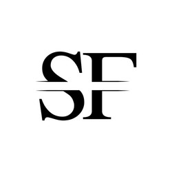 Initial letter sf logo design template Royalty Free Vector