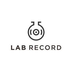 Monkey lab logo design Royalty Free Vector Image