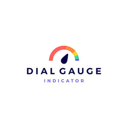 Modern vibrant dial gauge logo icon Royalty Free Vector