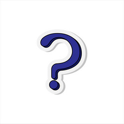 Question mark sticker Royalty Free Vector Image