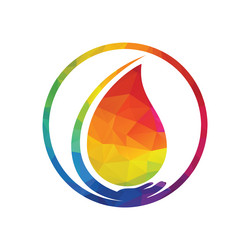 Safe water logo template design Royalty Free Vector Image