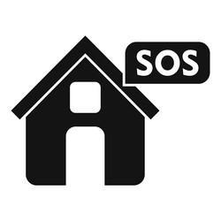 Sos house help icon outline call center Royalty Free Vector